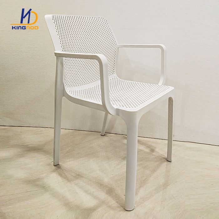 Modern Colorful Commercial PP Plastic Dining Chair With Metal Legs C ...
