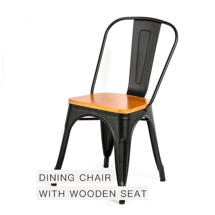 Elegant Design Durable Metal Dining Chair with Wood Seat C-233W ...
