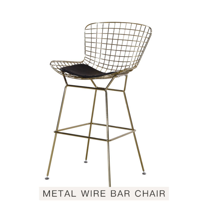 New Design Dining Living Cafe Room Modern Metal Wire Bar Chairs BC-451 ...